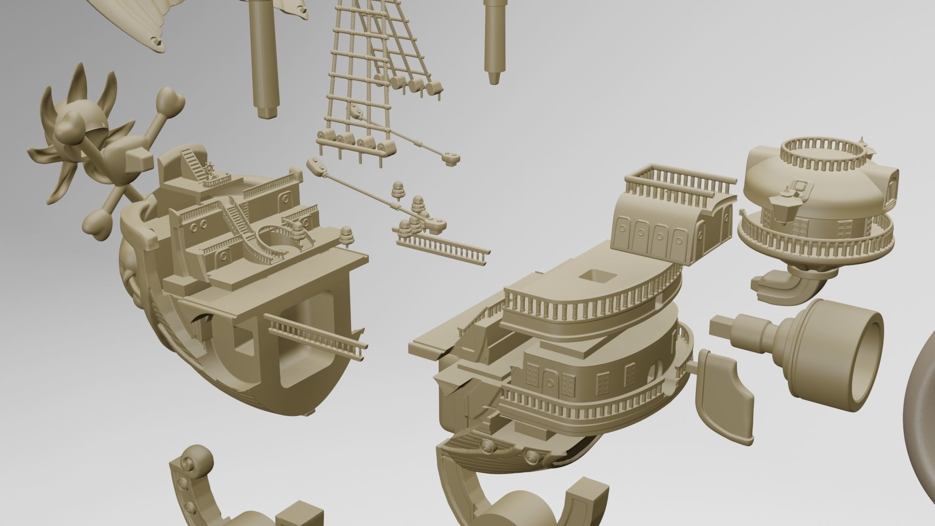 One Piece - Thousand Sunny 3D Printable 3D model 3D printable | CGTrader