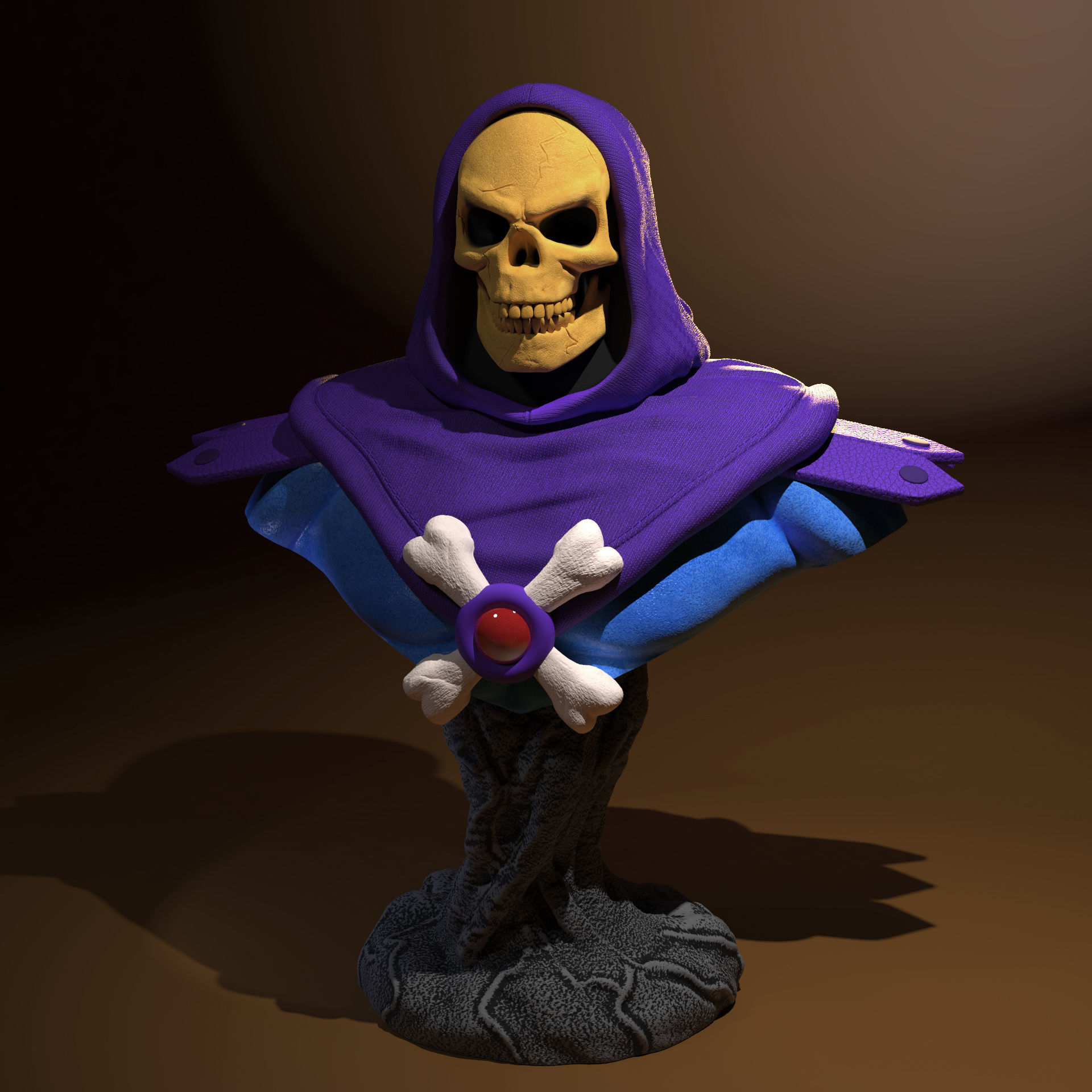 Skeletor Bust 3D model 3D printable | CGTrader