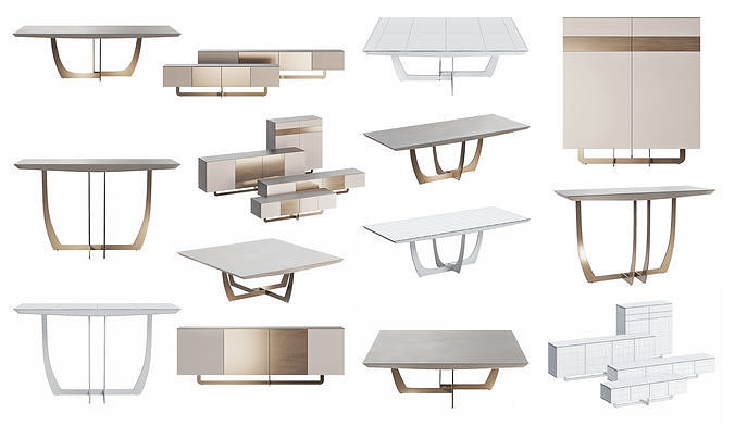 Furniture design collection Space | CGTrader