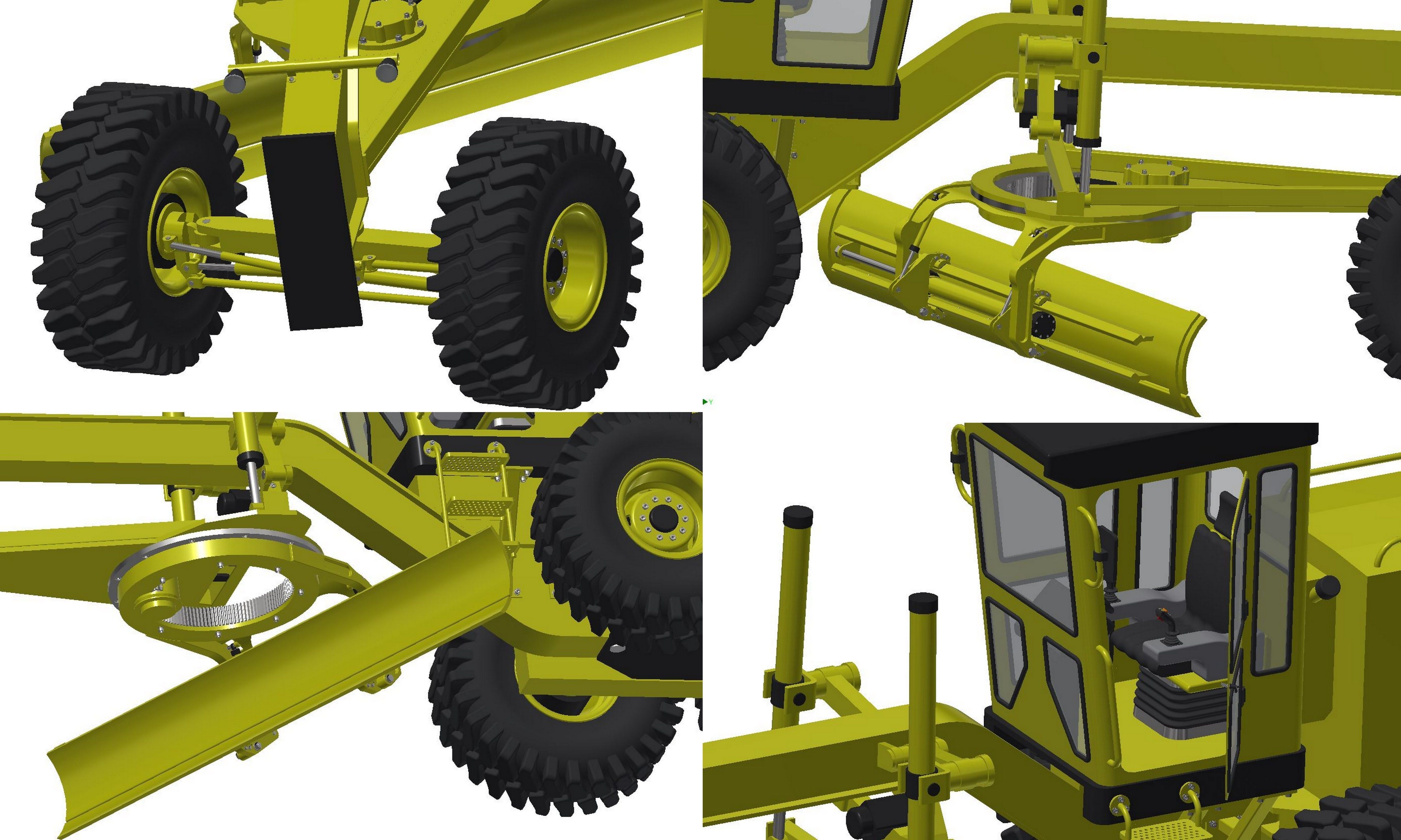 Heavy Equipment - road-grader 3D model | CGTrader