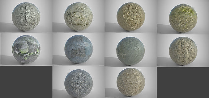 Mega Pack of 70 Various Concrete Surfaces PBR 3D Model Collection ...
