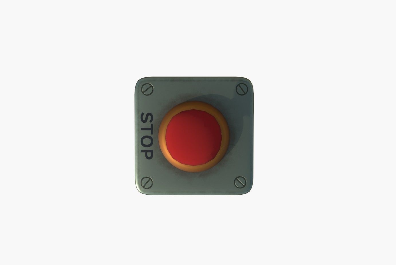 3D model Stop Button VR / AR / low-poly | CGTrader