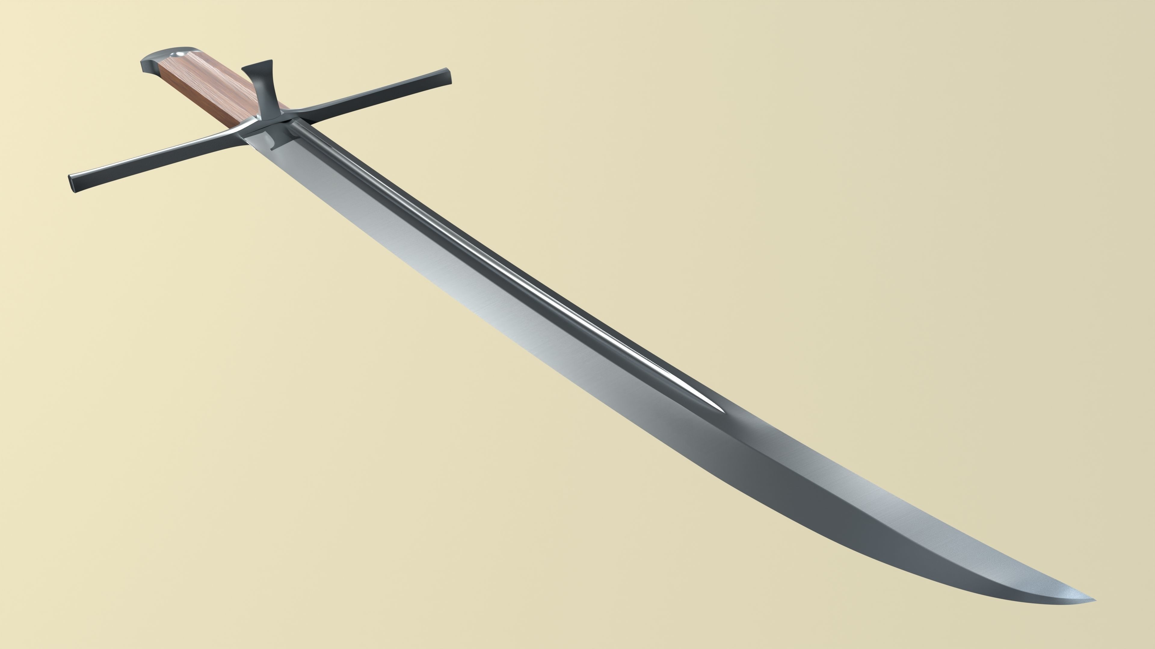 3D model Kriegsmesser or Messer - Historical German Sword VR / AR / low ...