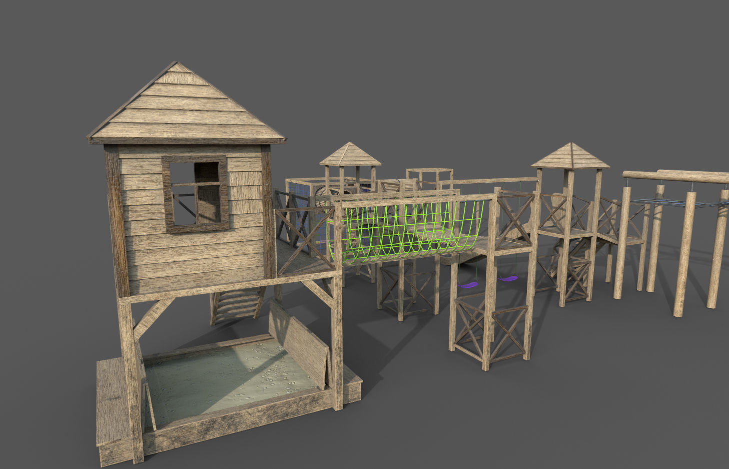 3D model Playground VR / AR / low-poly | CGTrader