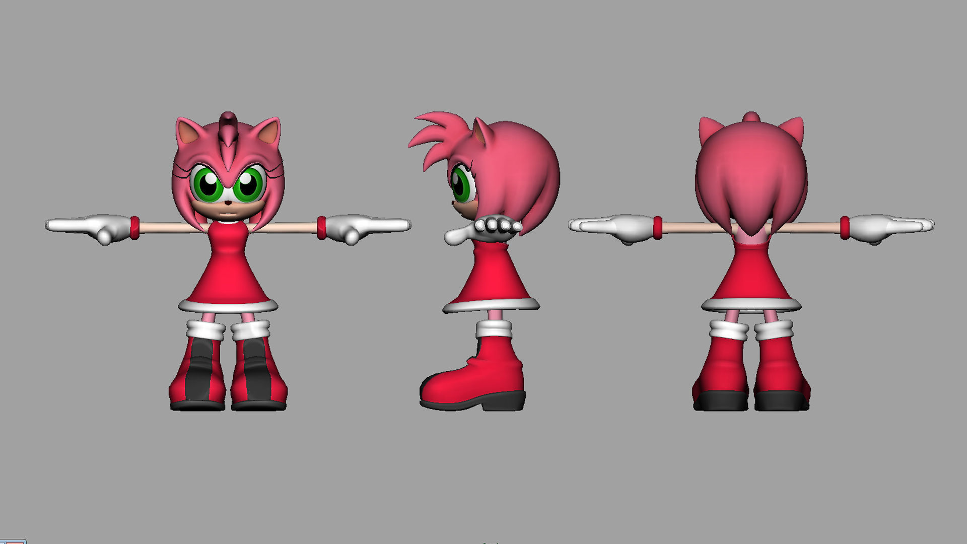 cartoon Amy Rose 3d model 3D model | CGTrader