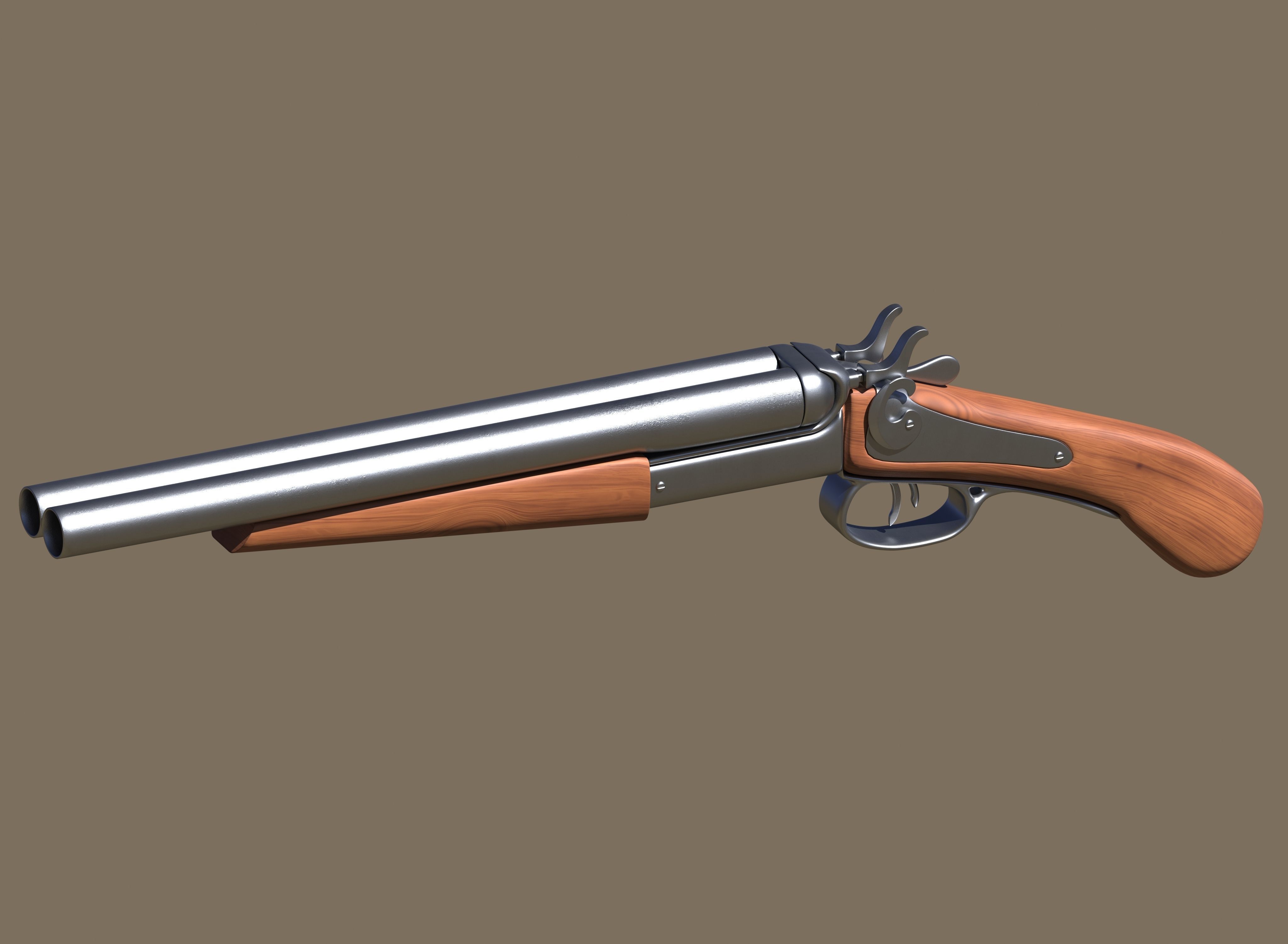 Short shotgun 3D model | CGTrader
