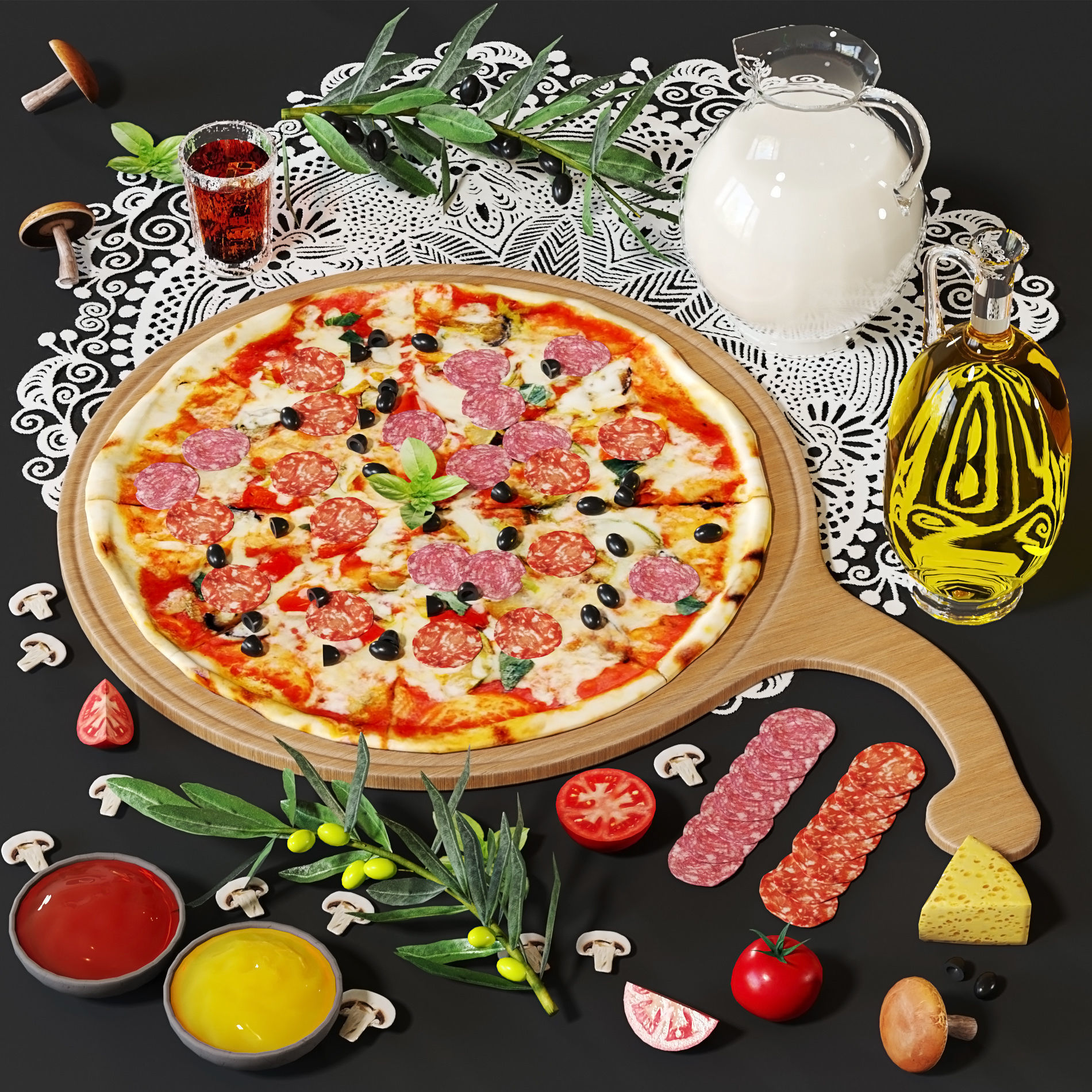 pizza 3D model | CGTrader