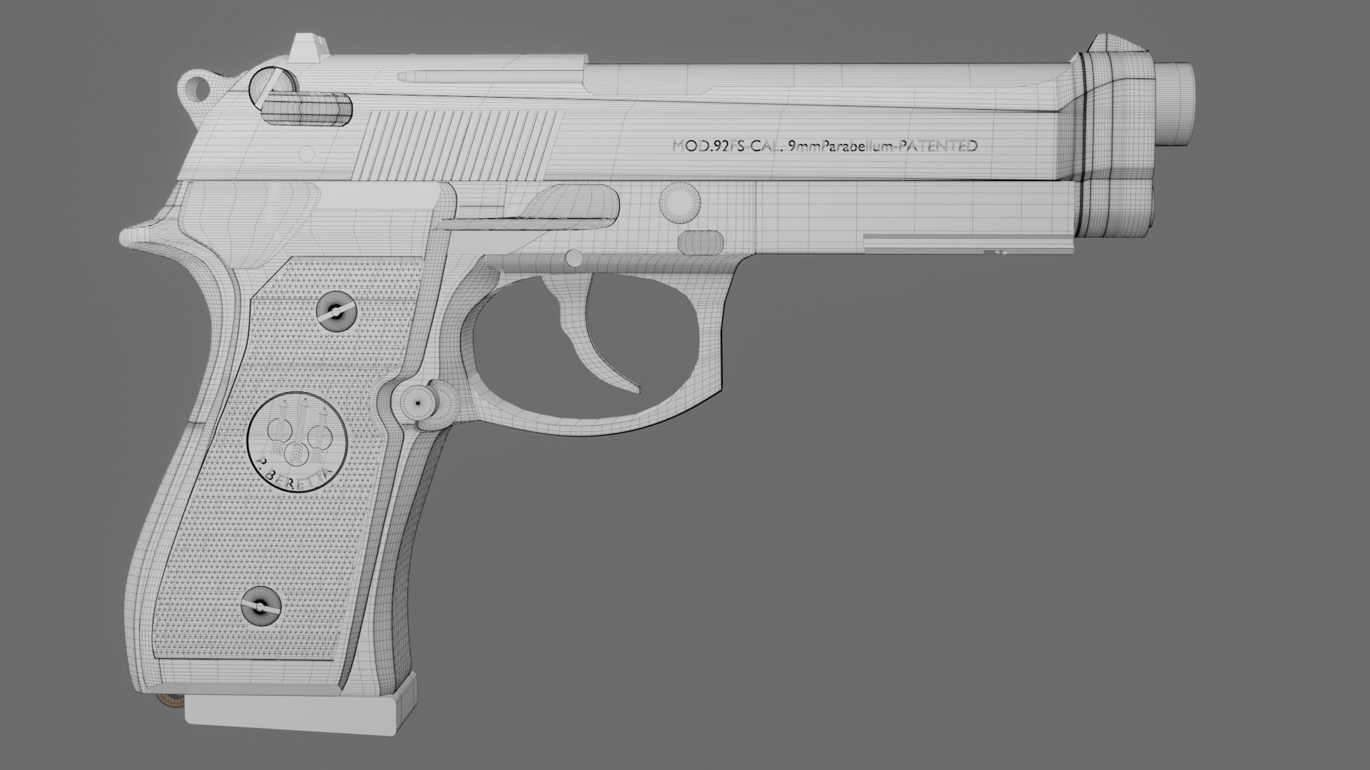 Beretta M9 Model free 3D model | CGTrader