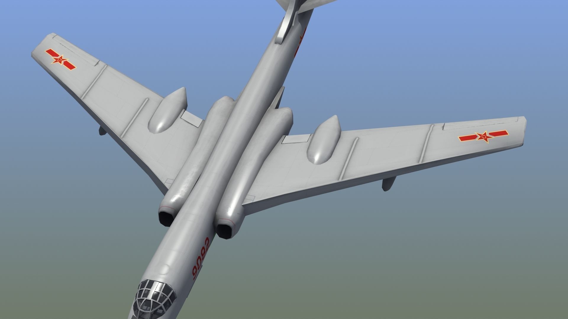 3D model H-6K Bomber VR / AR / low-poly | CGTrader