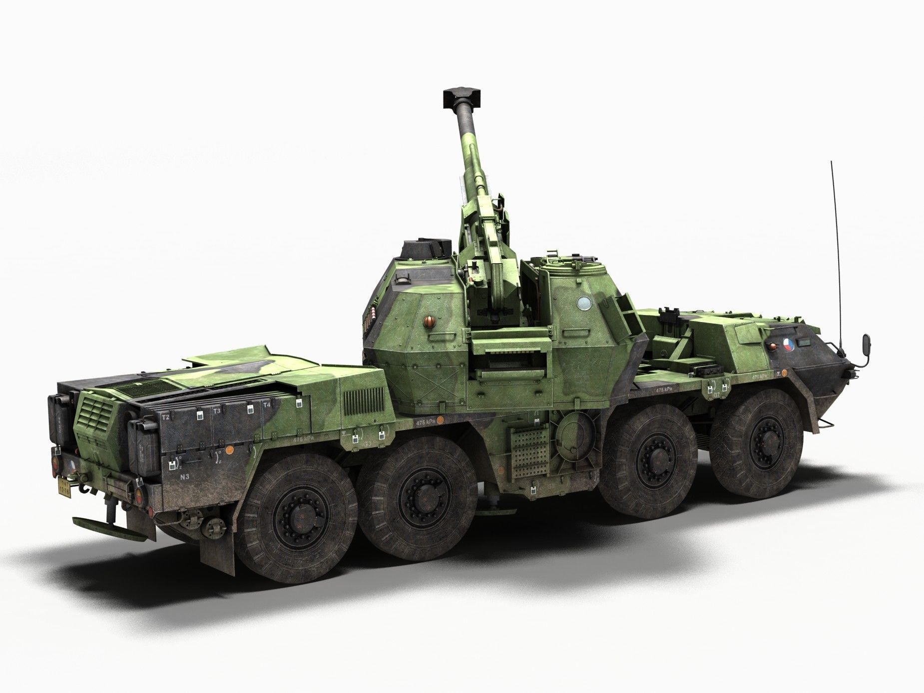 152mm SpGH DANA 3D model | CGTrader