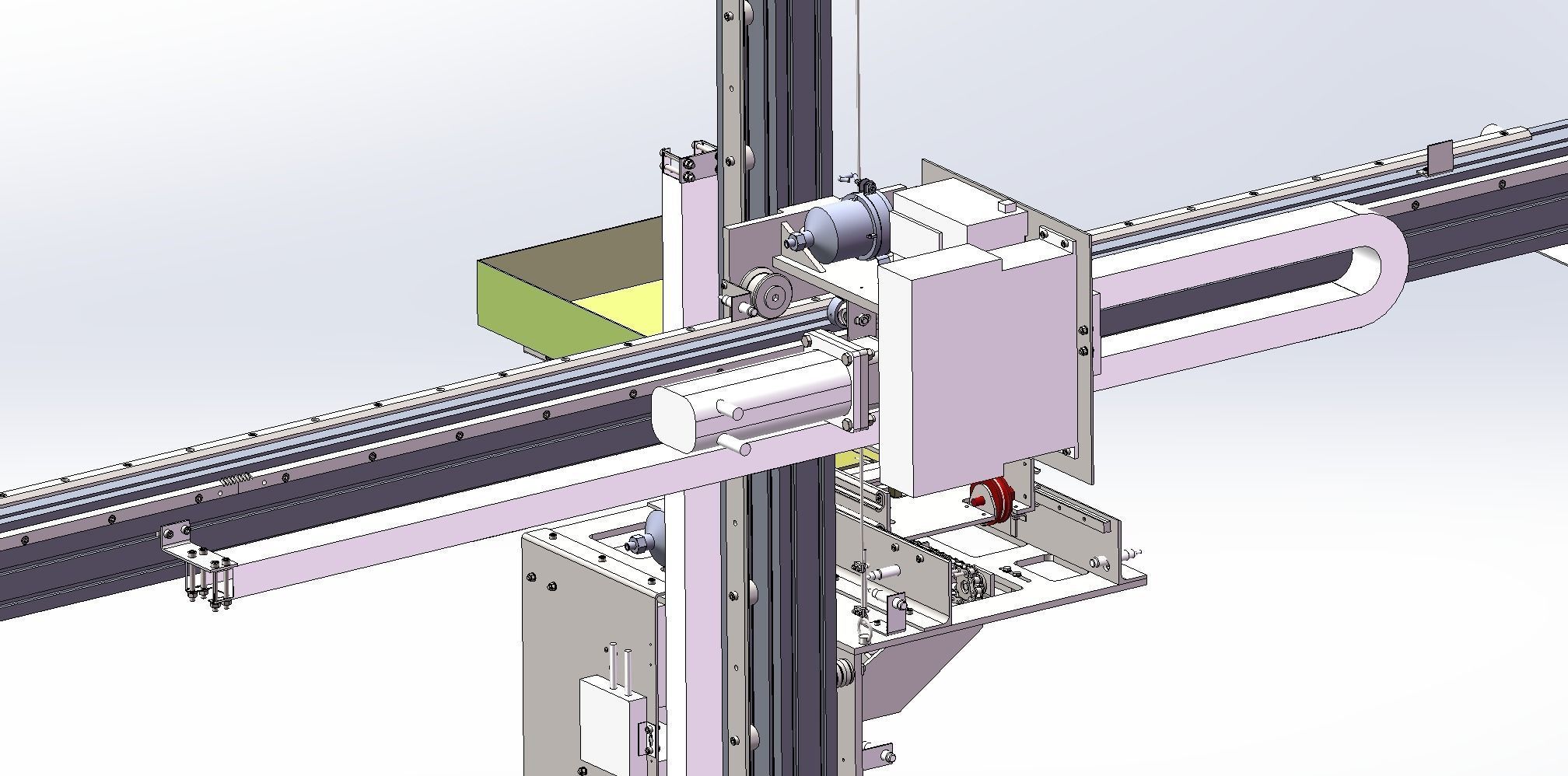 Stacking-machine-assembly metal frame with machine 3D model | CGTrader