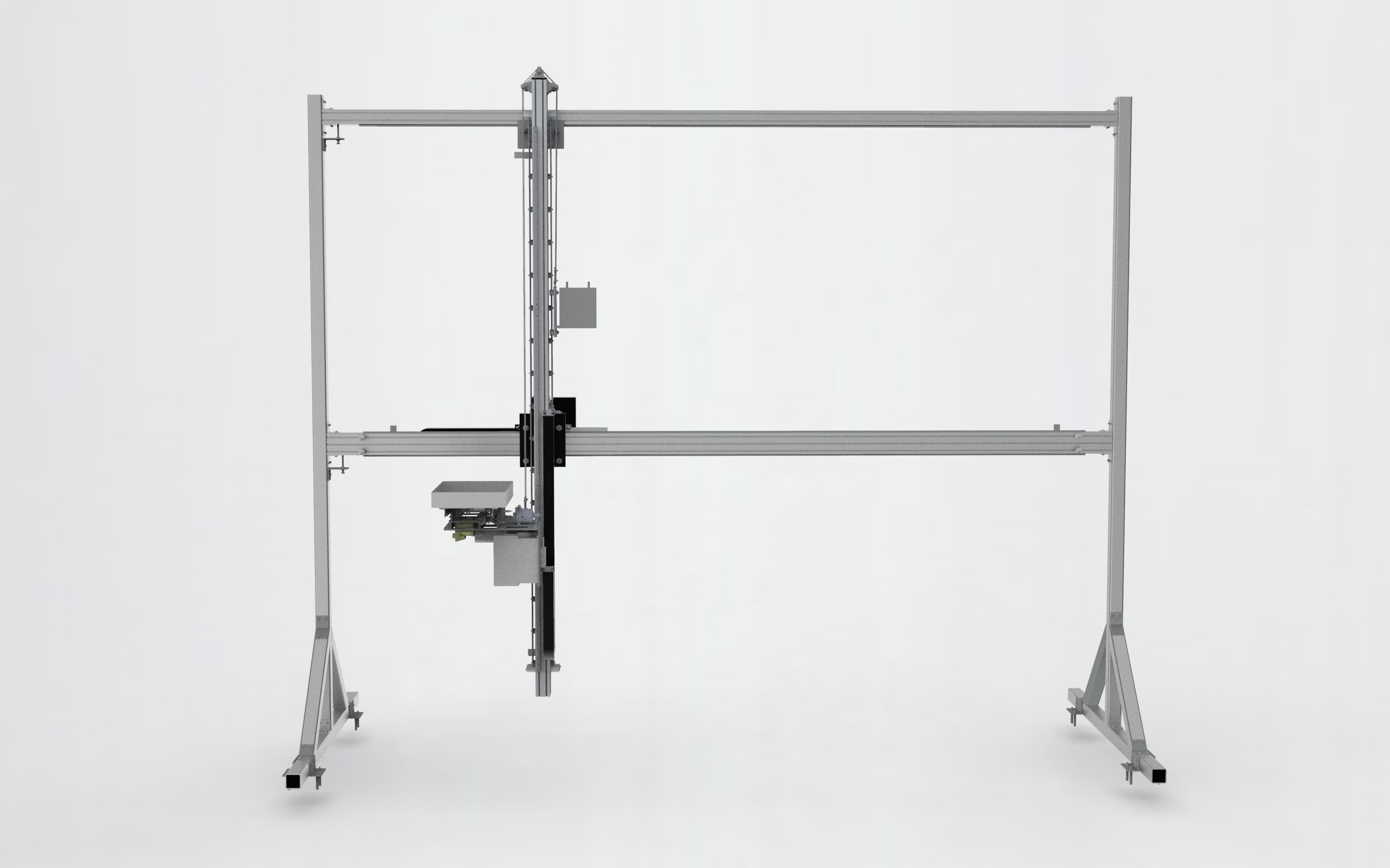 Stacking-machine-assembly metal frame with machine 3D model | CGTrader