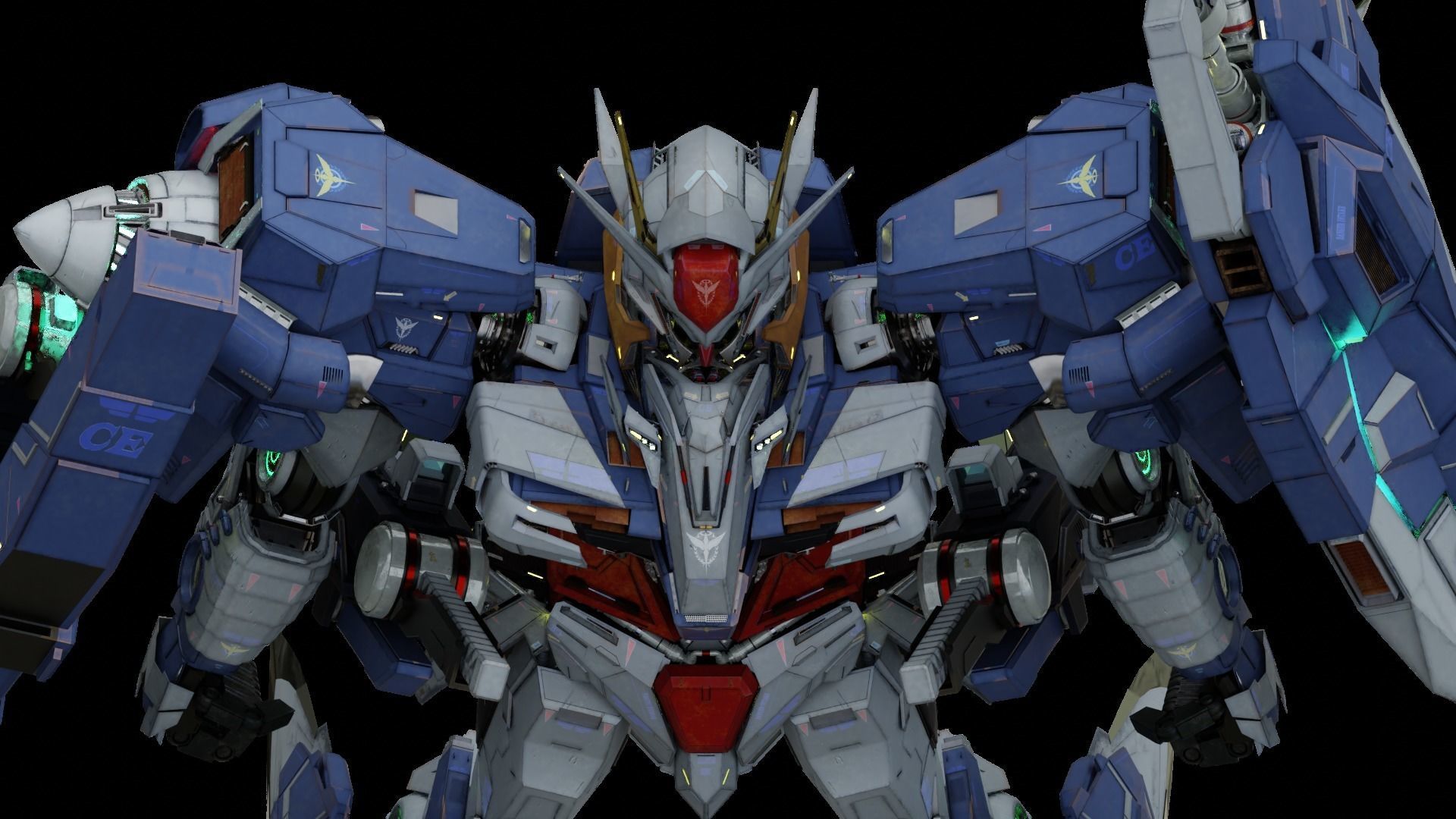 GN-0000GNHW7SG 00 Gundam Seven SwordG 3D 3D model rigged | CGTrader
