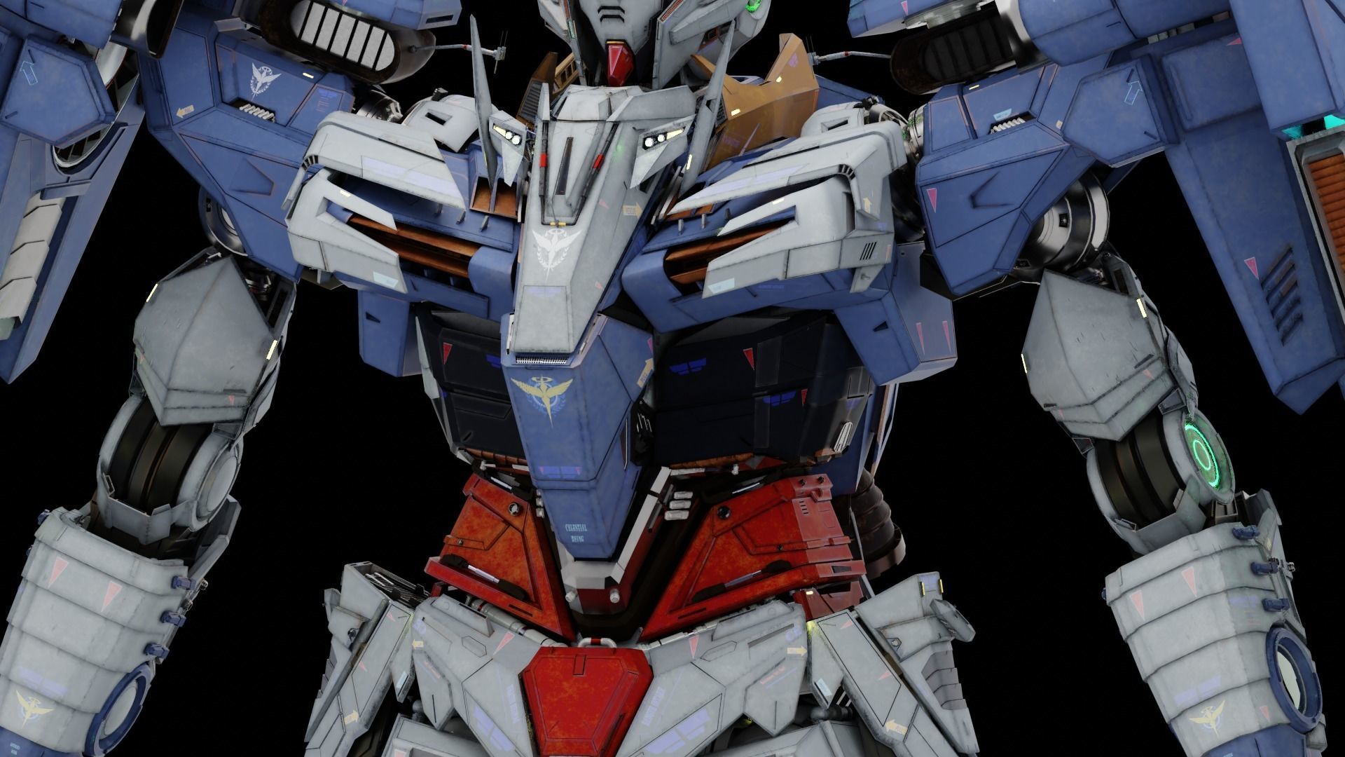 GN-0000GNHW7SG 00 Gundam Seven SwordG 3D 3D model rigged | CGTrader