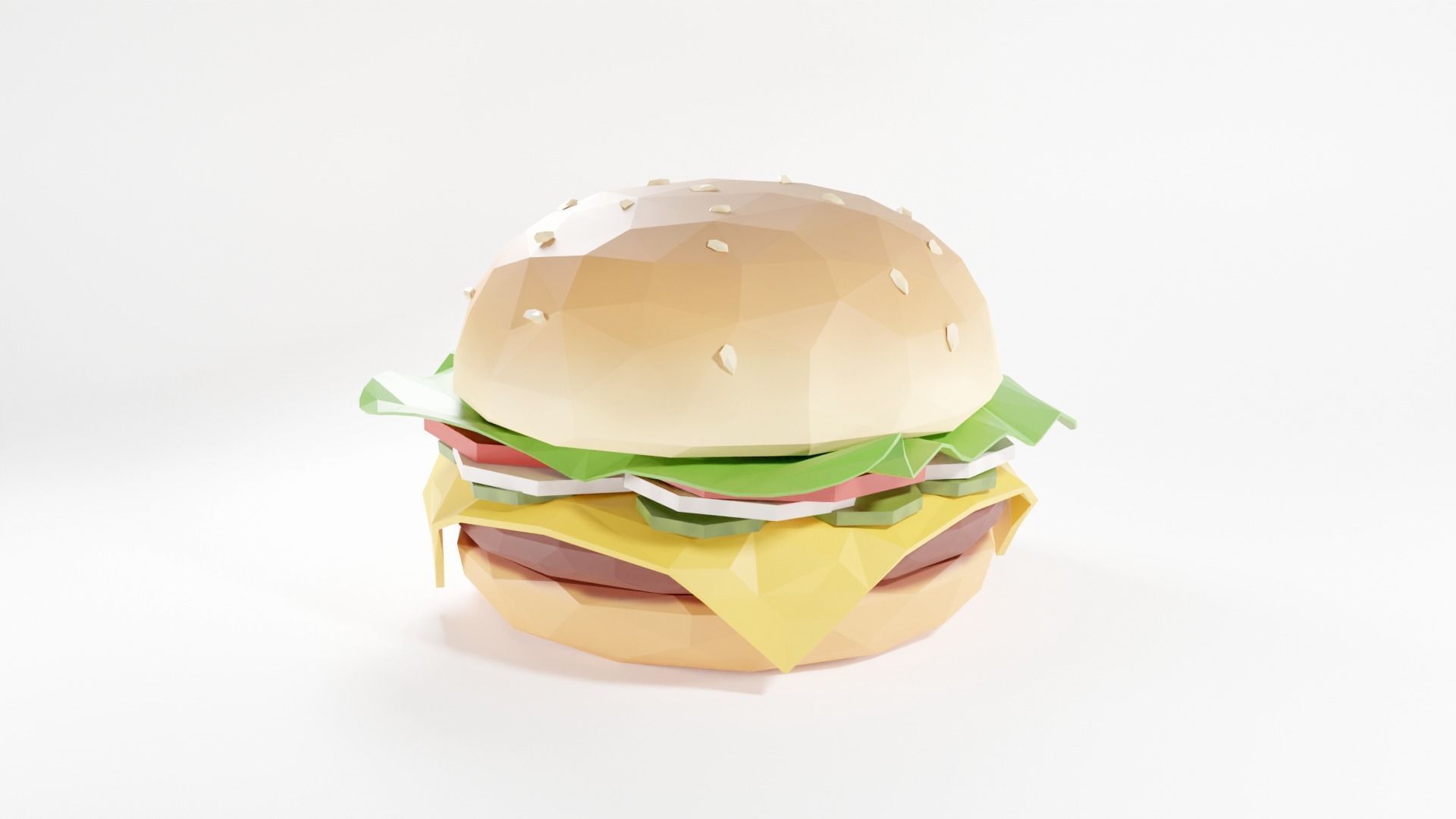 3D model game-ready Burger Low Poly | CGTrader