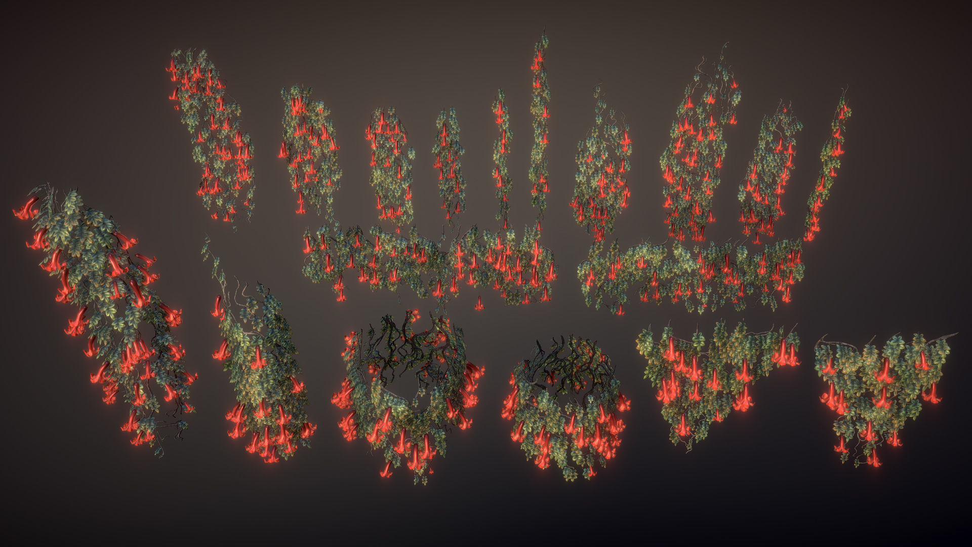 3D model Flowering ivy VR / AR / low-poly | CGTrader