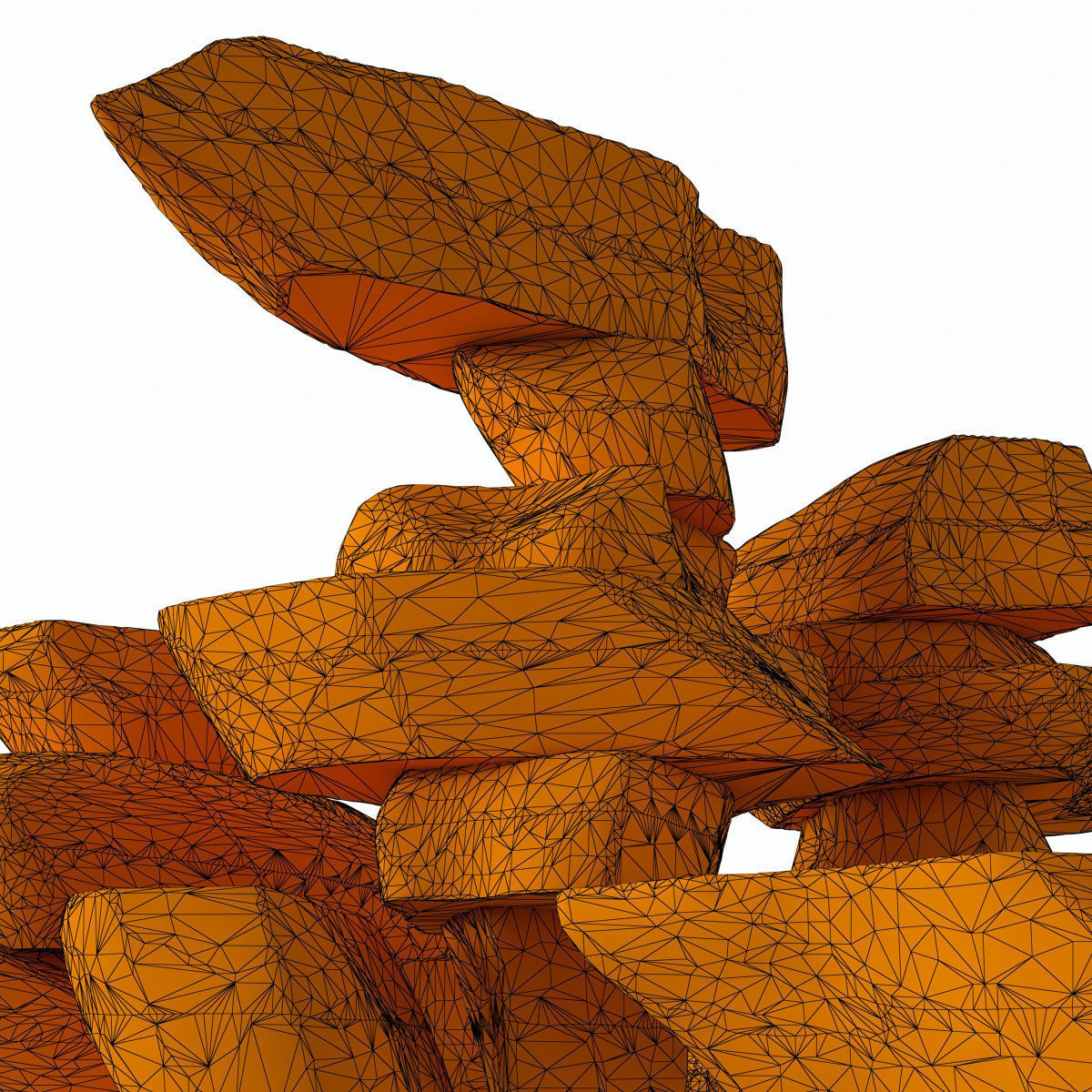 Rock stone plate splinter n1 3D model | CGTrader