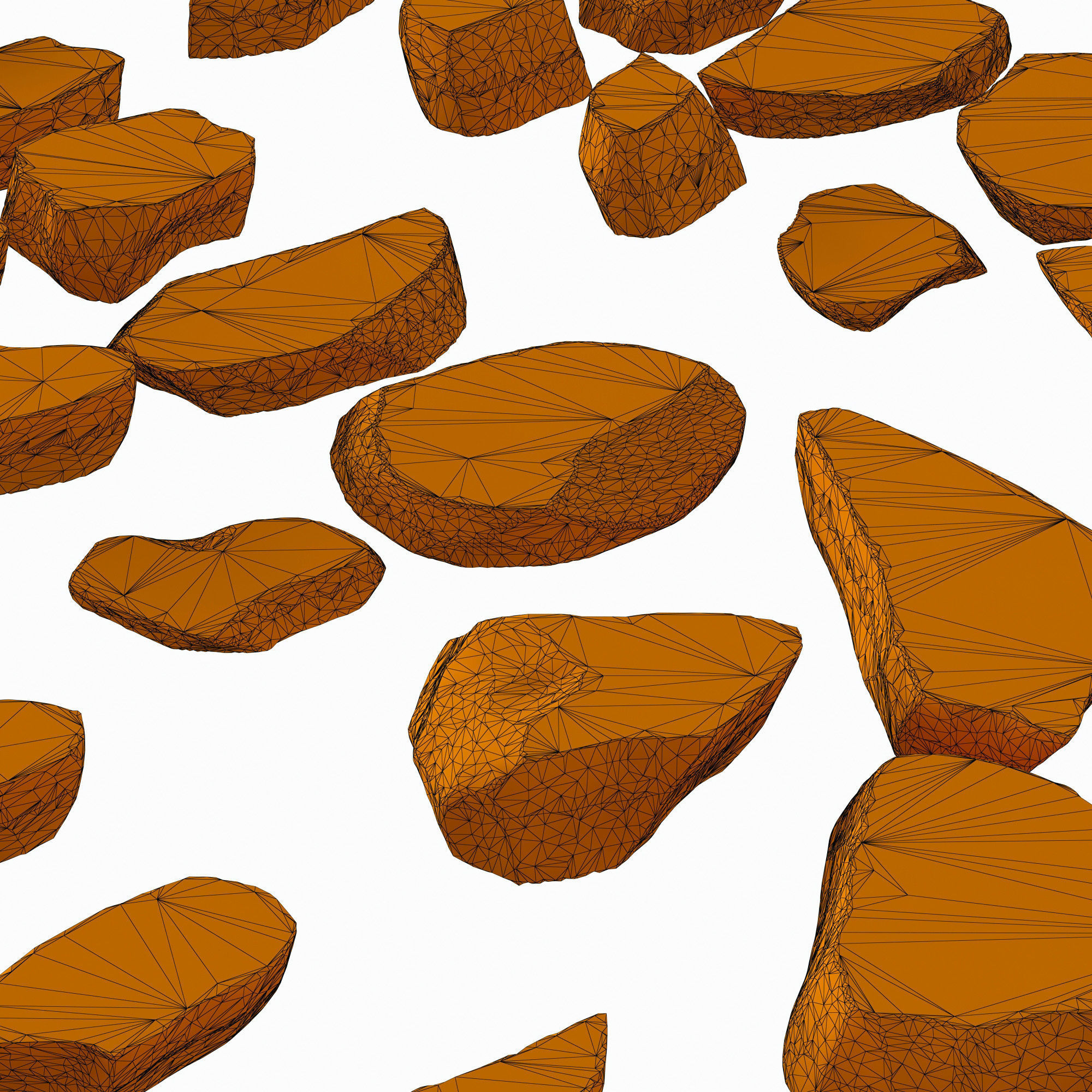Rock stone plate splinter n1 3D model | CGTrader