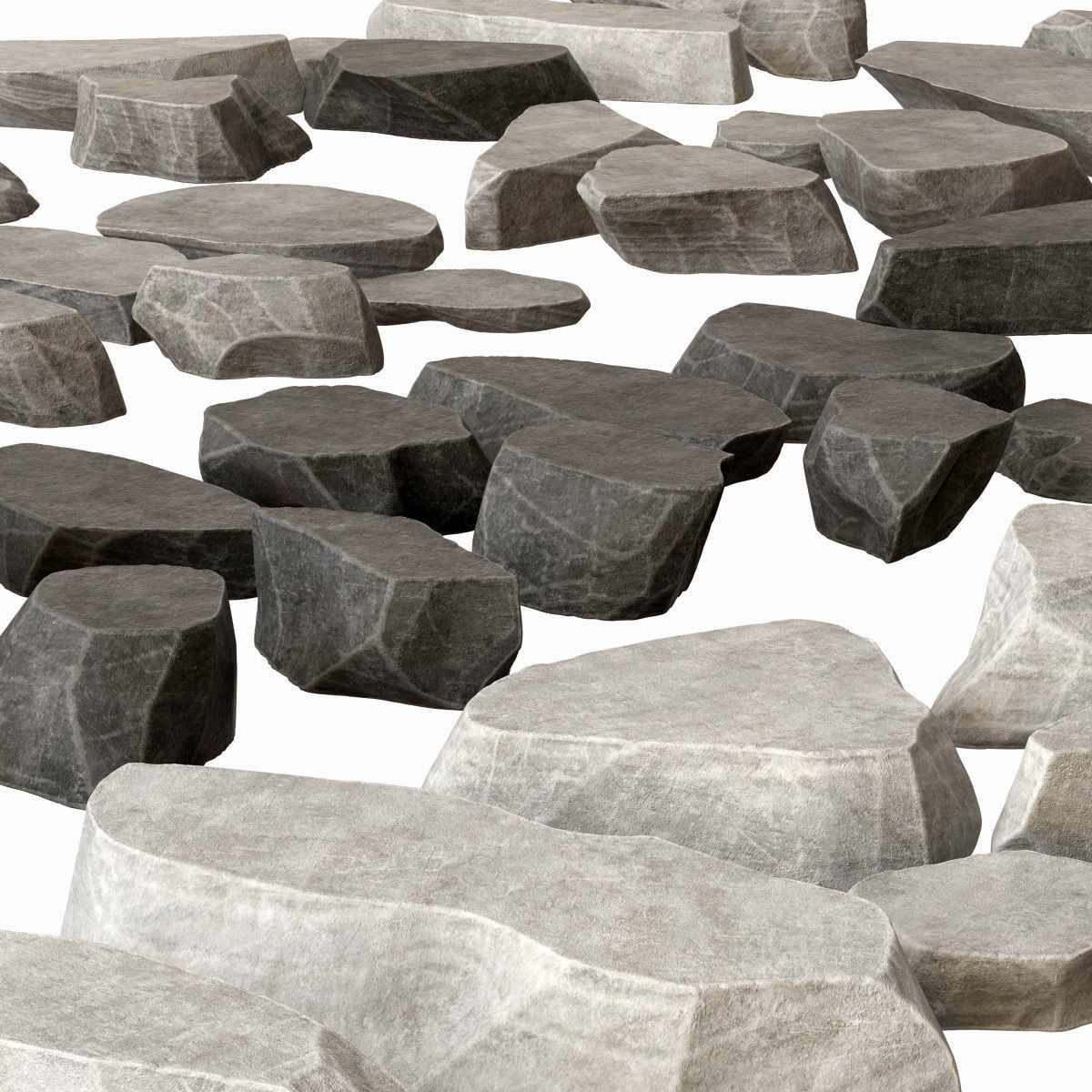 Rock stone plate splinter n1 3D model | CGTrader