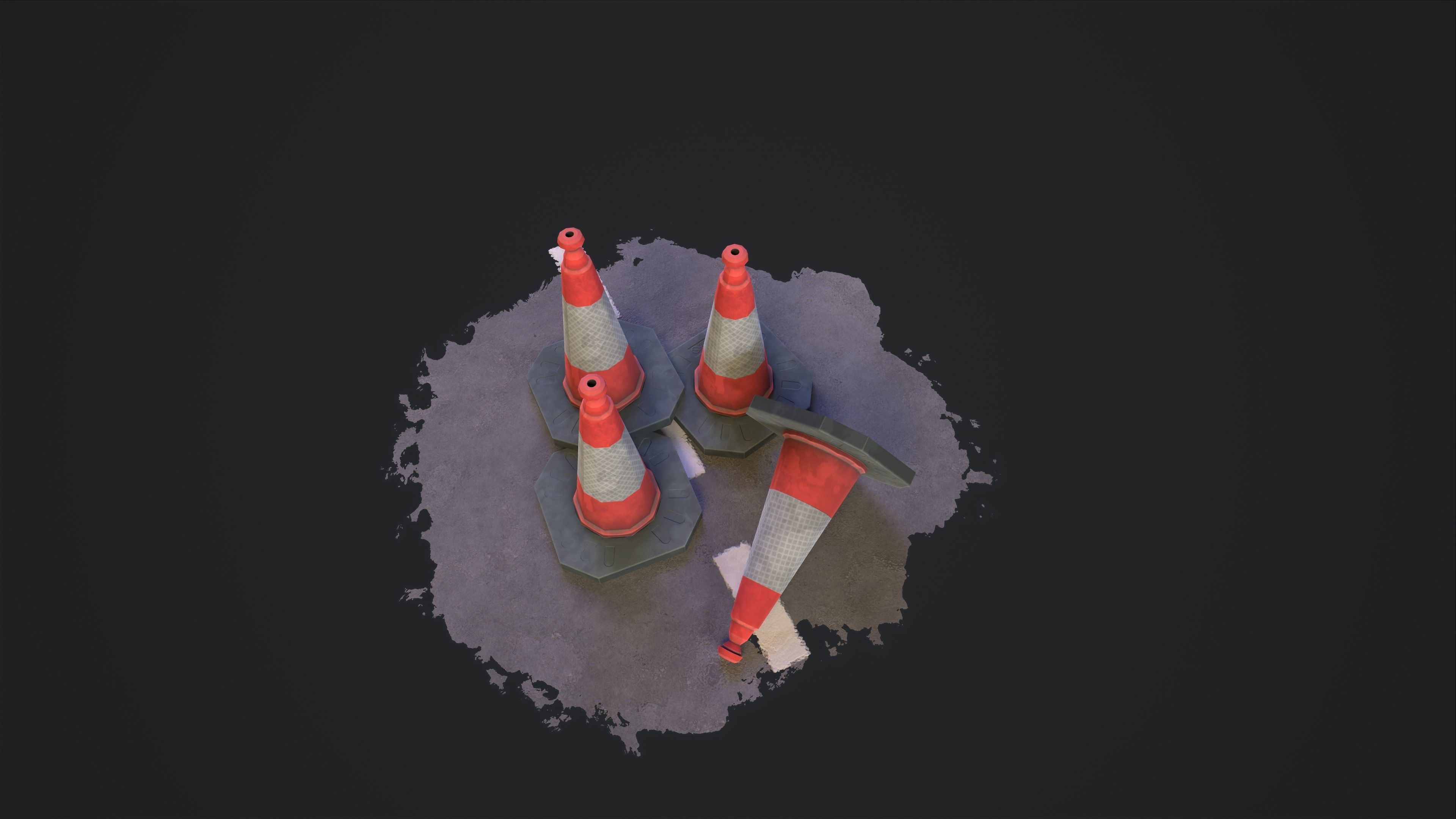 3D model Stylized Traffic Cone VR / AR / low-poly | CGTrader