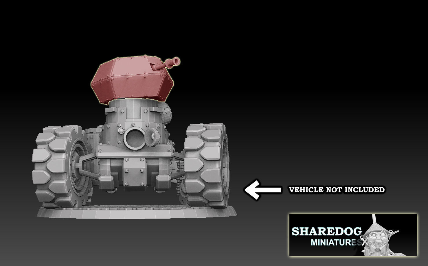 Tank Box Gun Turret 3D model 3D printable | CGTrader