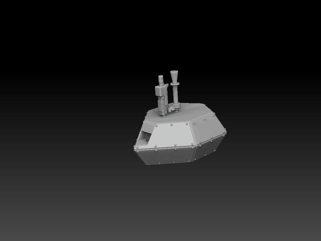 Tank Box Gun Turret 3D model 3D printable | CGTrader