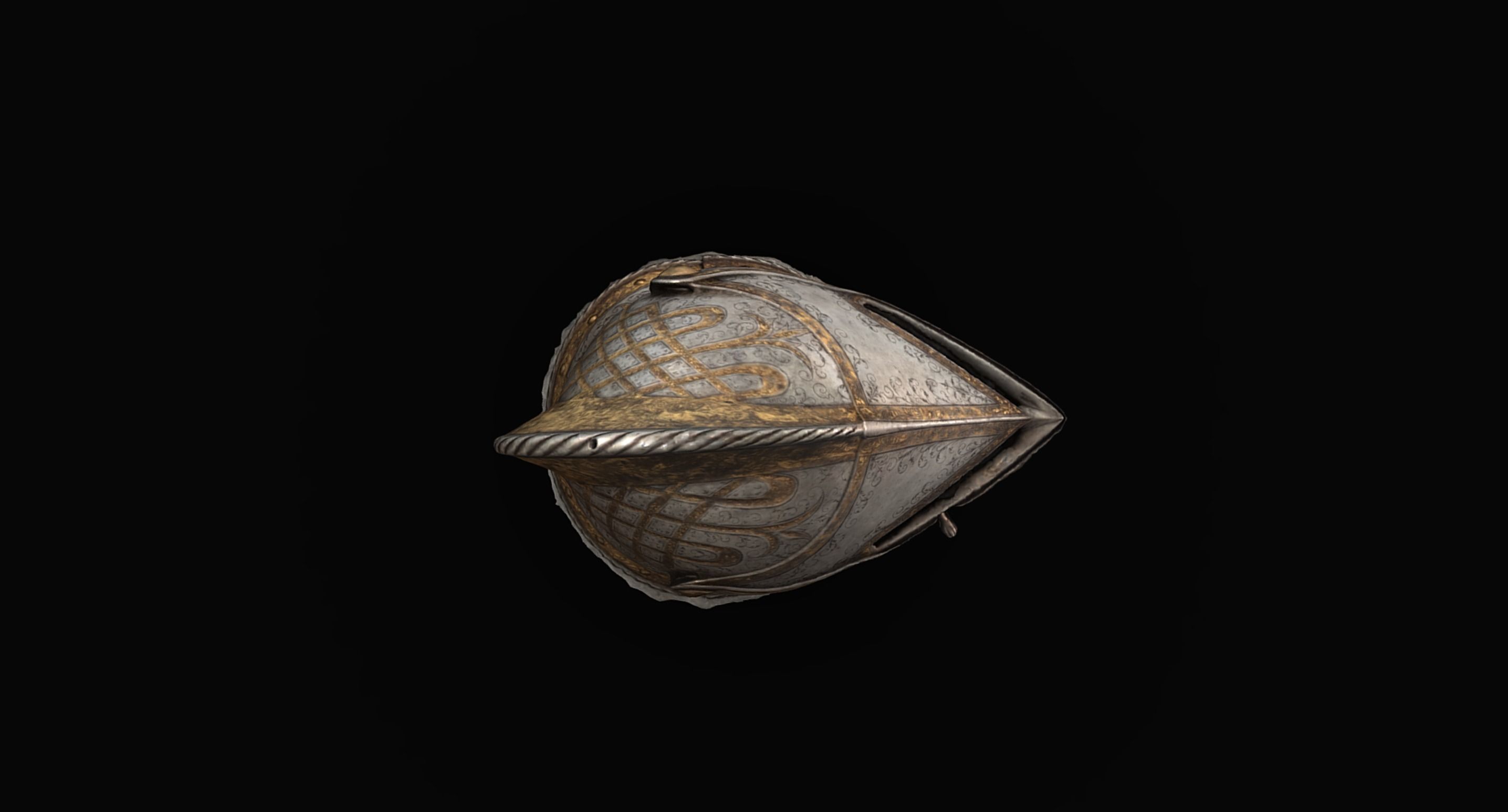 Gold and Silver Knights Helmet Photogrammetry scan 3D model | CGTrader