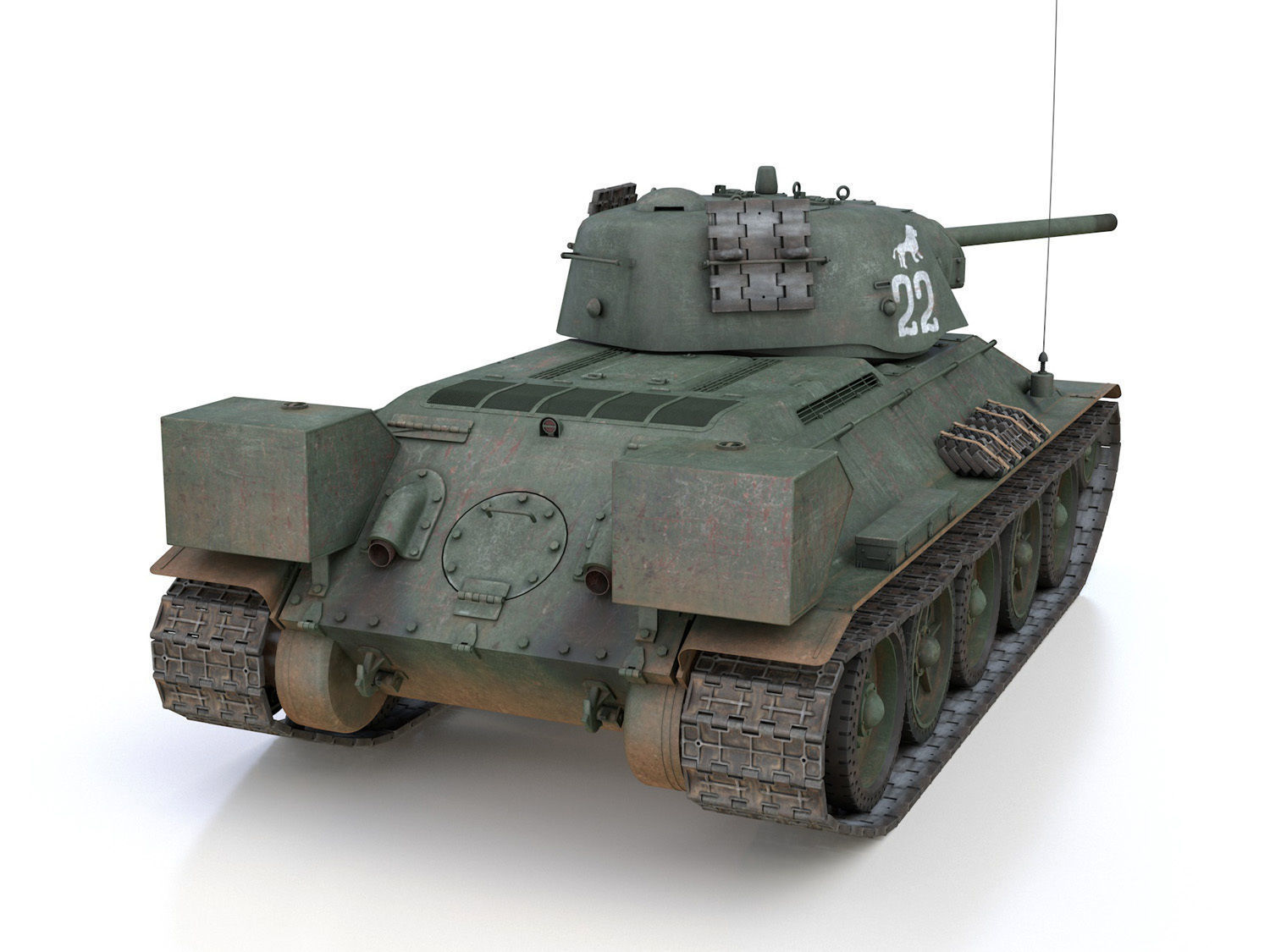 T-34-76 UZTM- Model 1942 - Soviet tank - 22 3D model | CGTrader