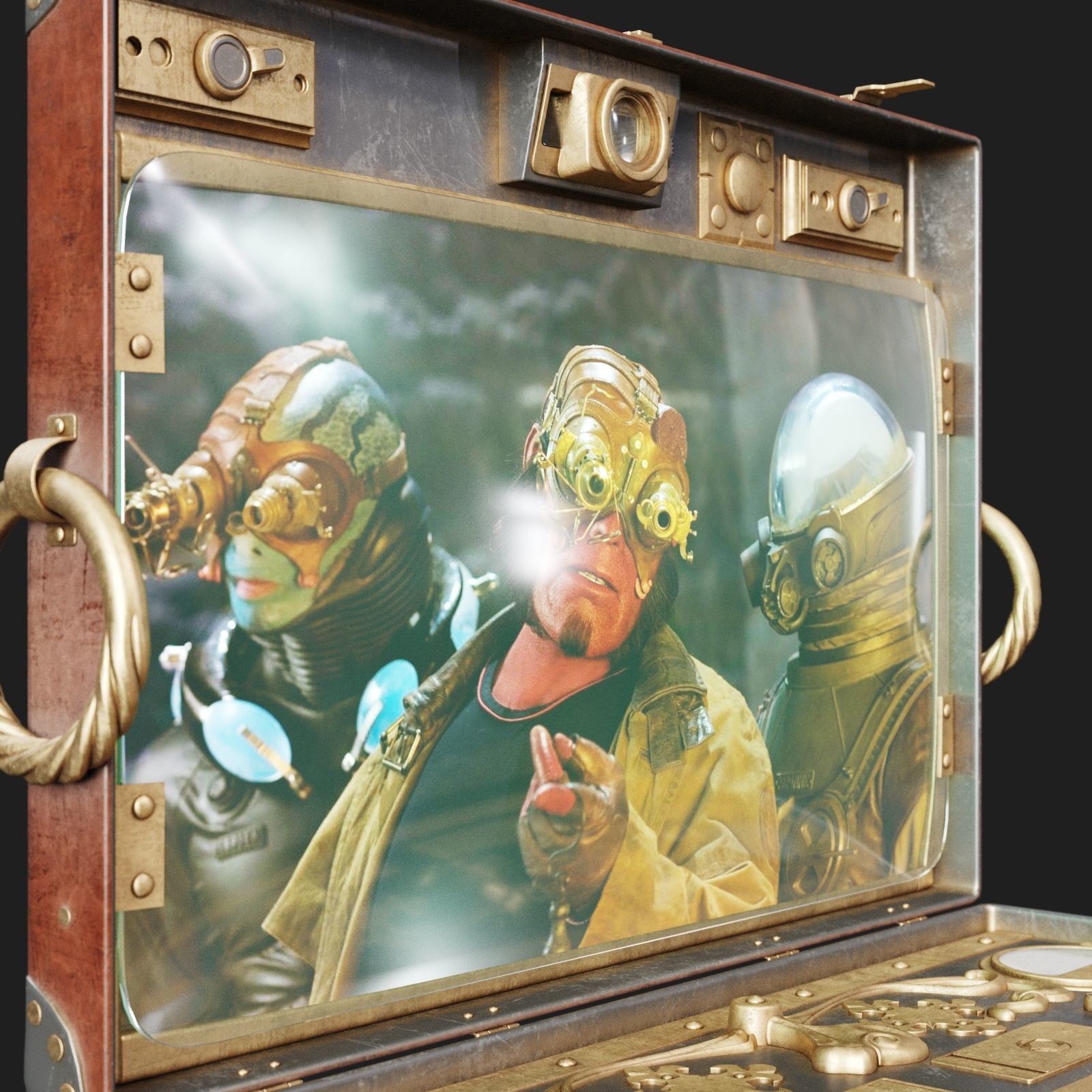 Steampunk Laptop 3D model | CGTrader