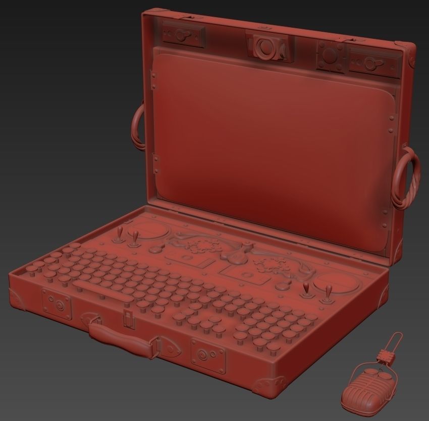 Steampunk Laptop 3D model | CGTrader