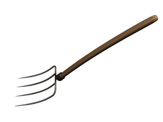3D model hayfork garden fork VR / AR / low-poly | CGTrader