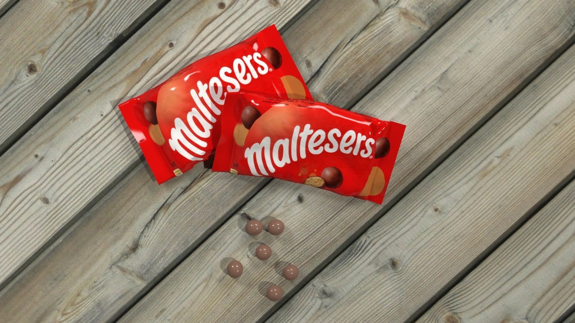 Maltesers paper bag 3D model | CGTrader