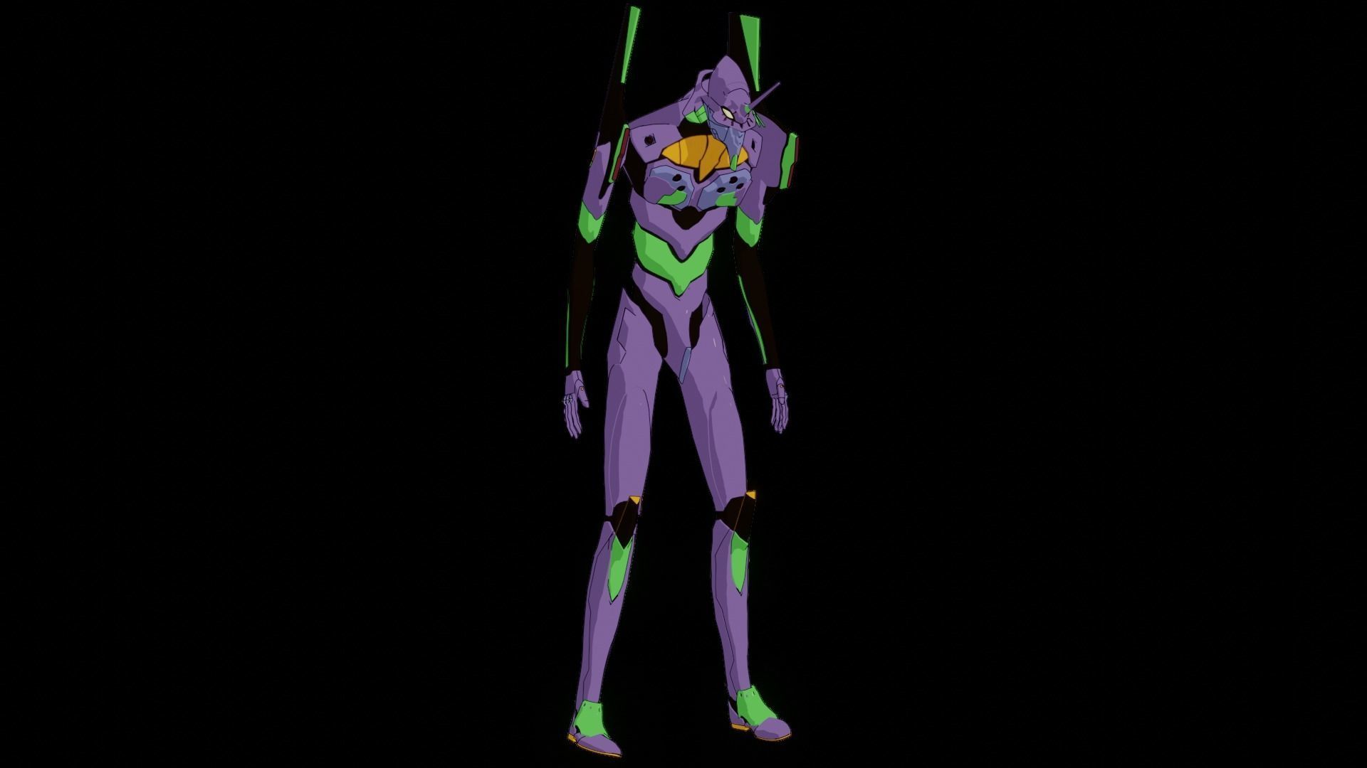 3D model Rigged EVA 01 Unit Neon Genesis Evangelion VR / AR / low-poly ...
