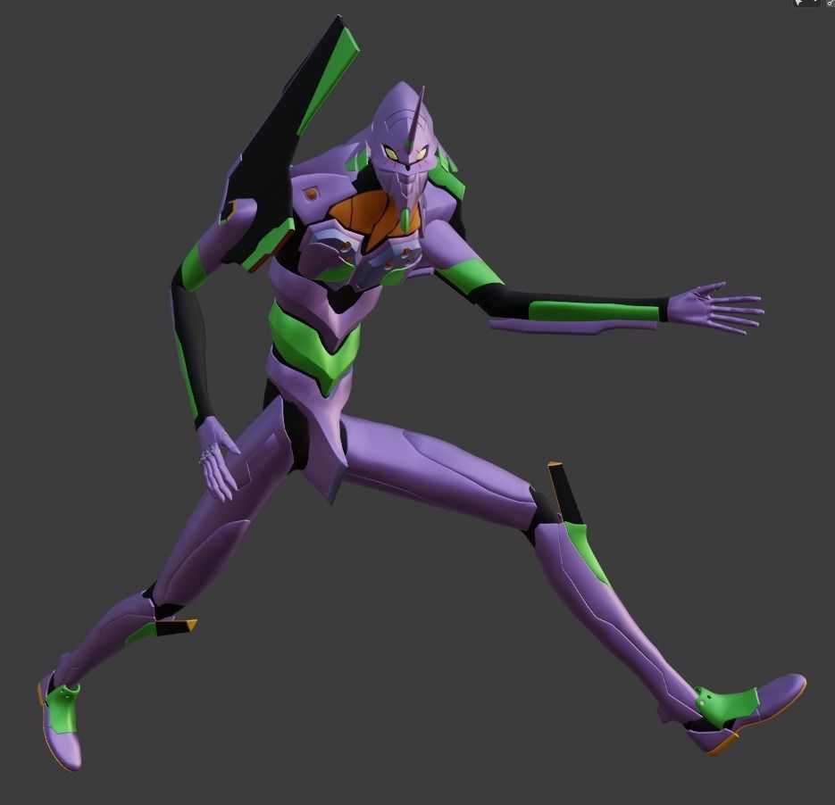 3D model Rigged EVA 01 Unit Neon Genesis Evangelion VR / AR / low-poly ...