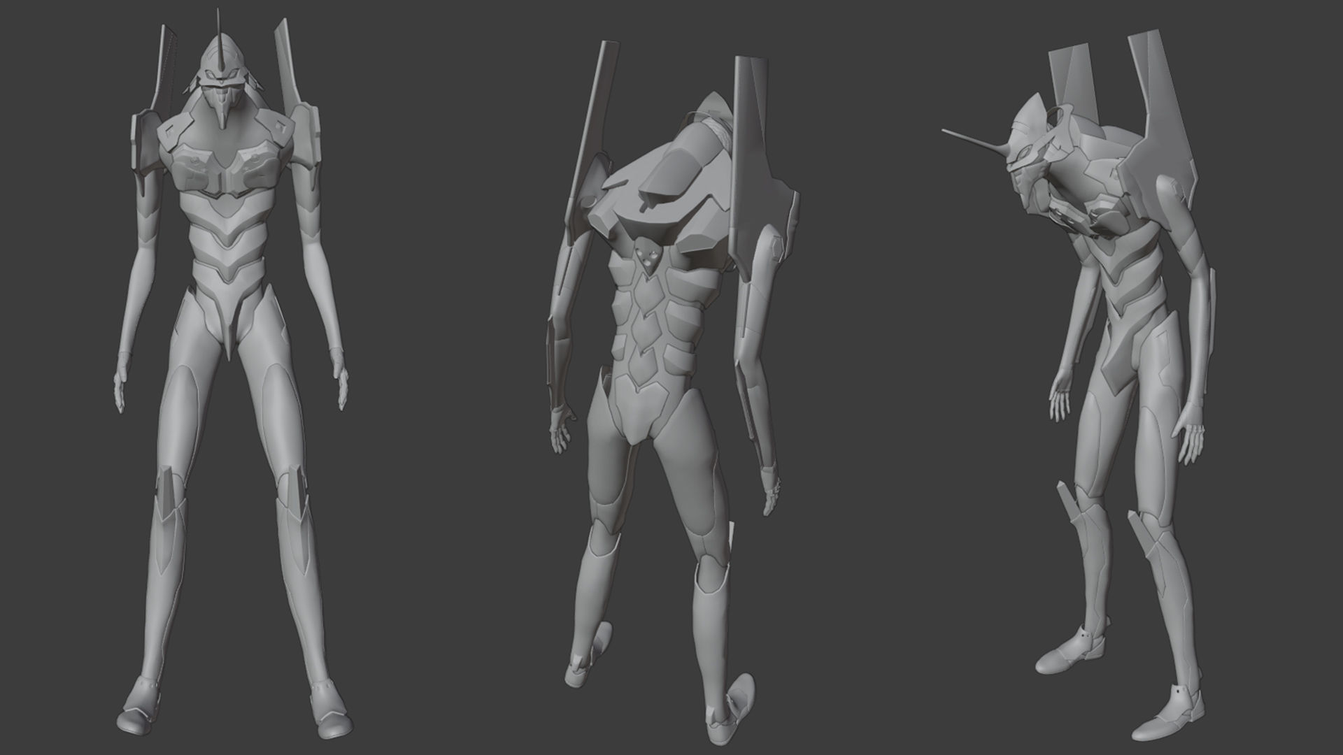3D model Rigged EVA 01 Unit Neon Genesis Evangelion VR / AR / low-poly ...