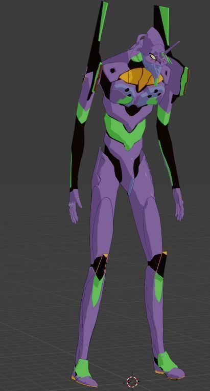3D model Rigged EVA 01 Unit Neon Genesis Evangelion VR / AR / low-poly ...