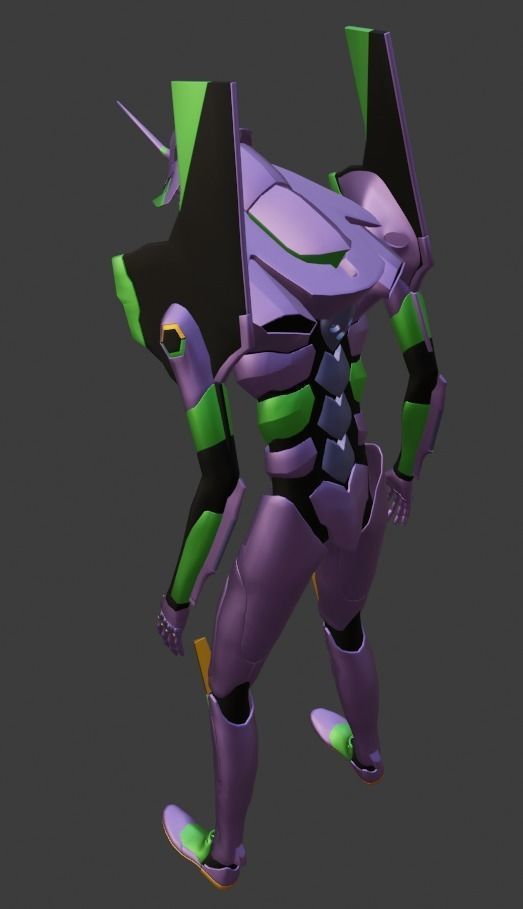 3D model Rigged EVA 01 Unit Neon Genesis Evangelion VR / AR / low-poly ...