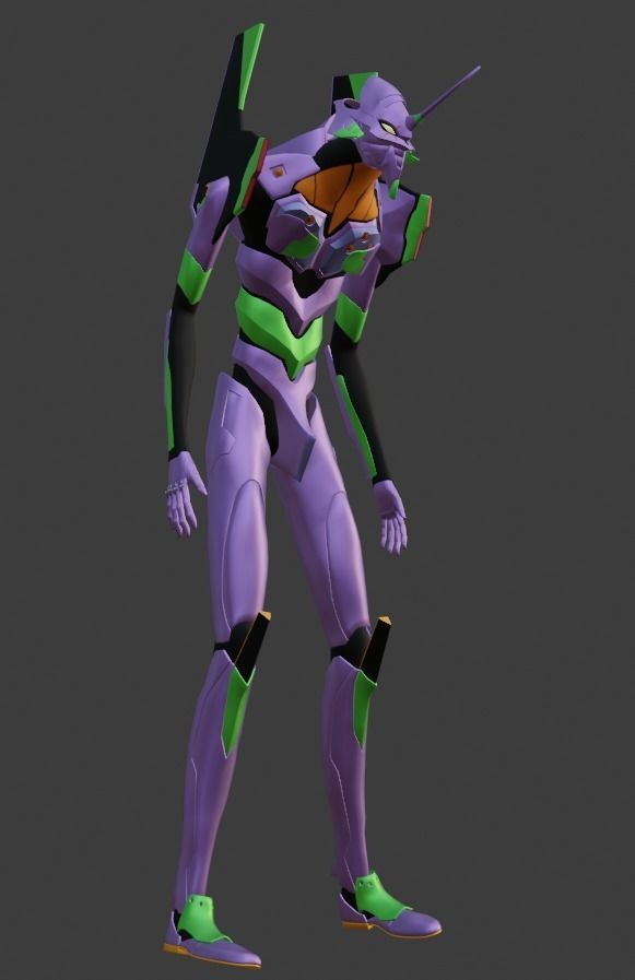 3D model Rigged EVA 01 Unit Neon Genesis Evangelion VR / AR / low-poly ...