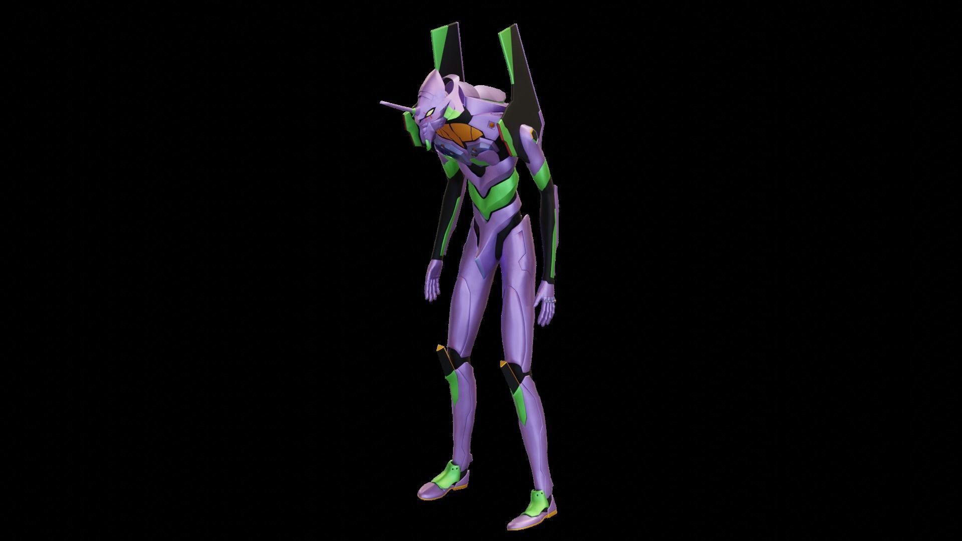 3D model Rigged EVA 01 Unit Neon Genesis Evangelion VR / AR / low-poly ...