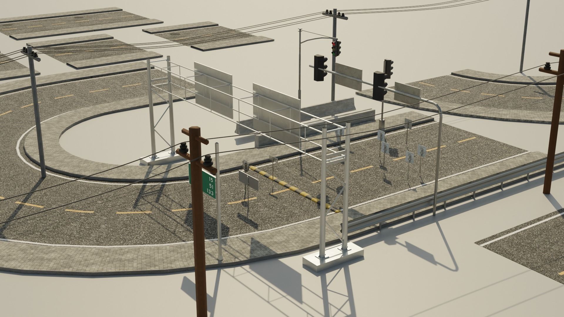 3D model City Street Road Lowpoly Assets Pack VR / AR / low-poly | CGTrader