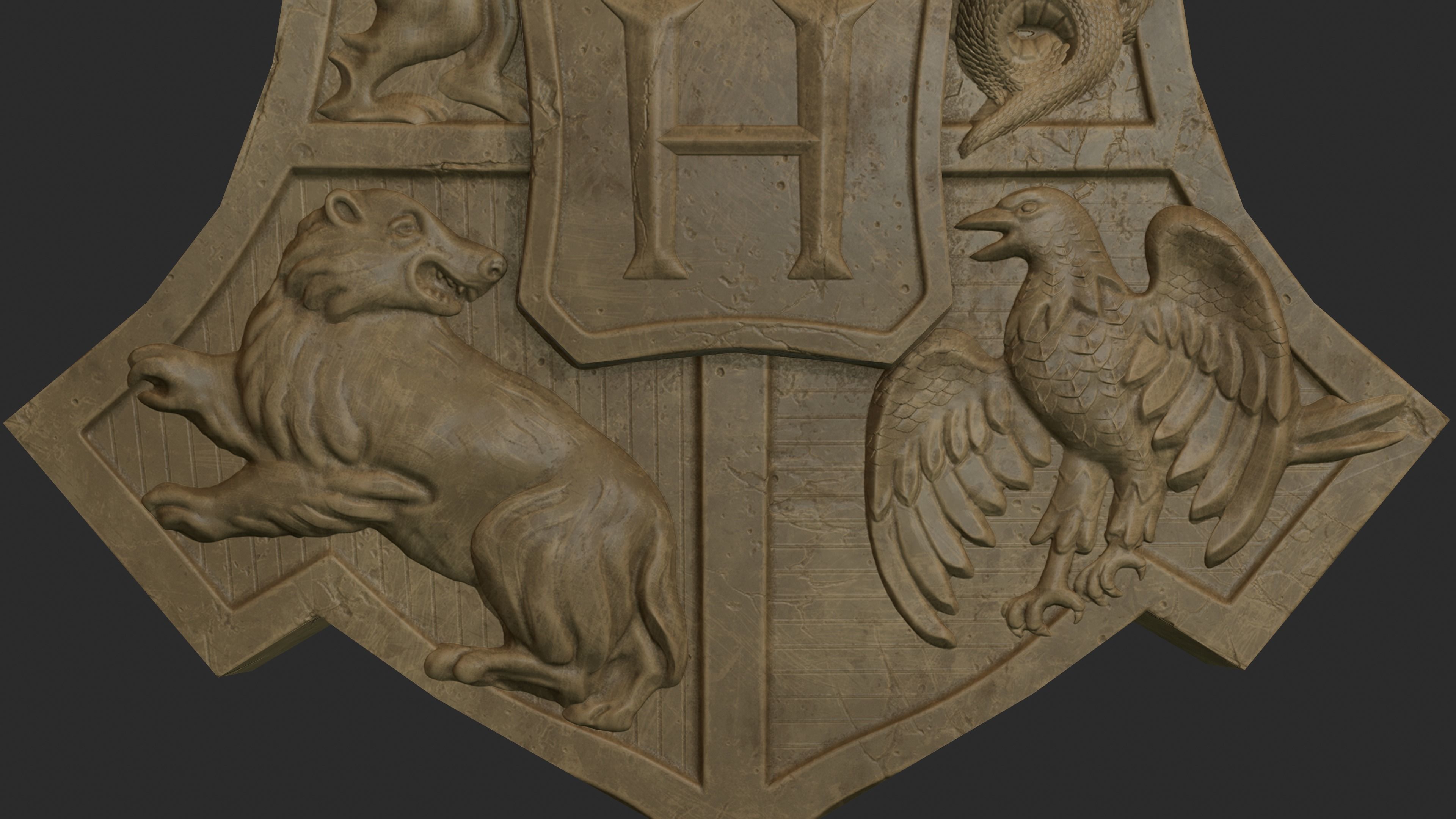 3D model Hogwarts Emblem VR / AR / low-poly | CGTrader