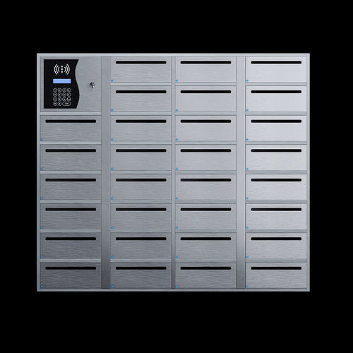 Electronic mailboxes with Smartbox system 3D model | CGTrader