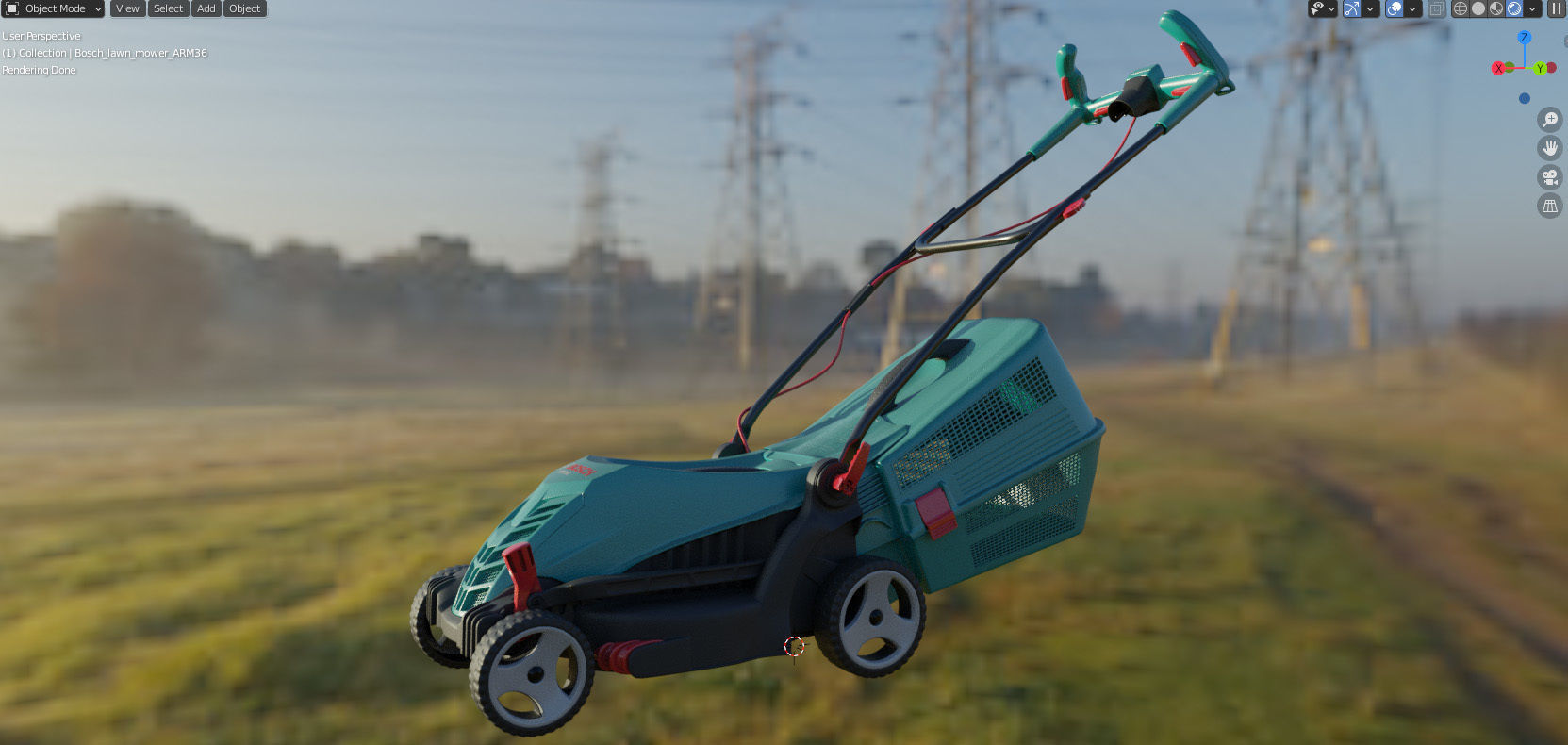 Electric lawn mower BOSCH ARM 36 3D model | CGTrader