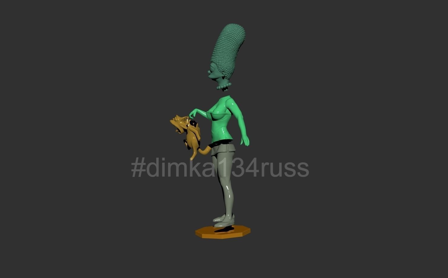 Simpsons Marge 3D model 3D printable | CGTrader