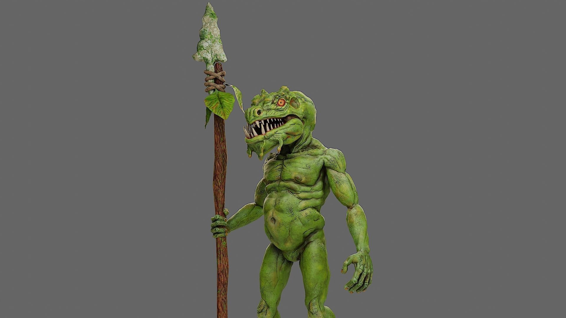 3D model Fantasy swamp goblin character animated VR / AR / low-poly ...