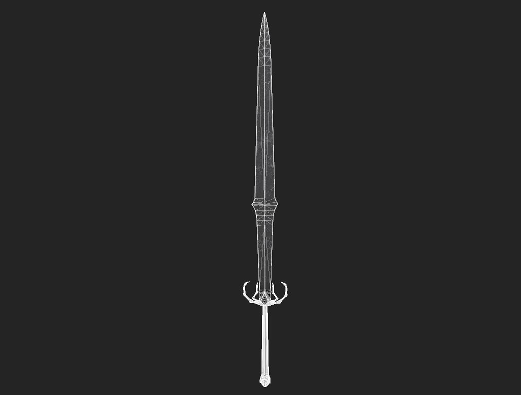 3D model Drow Greatsword VR / AR / low-poly | CGTrader