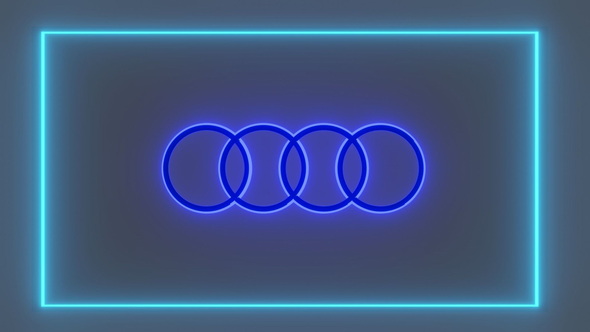 Neon Audi Logo free VR / AR / low-poly 3D model | CGTrader