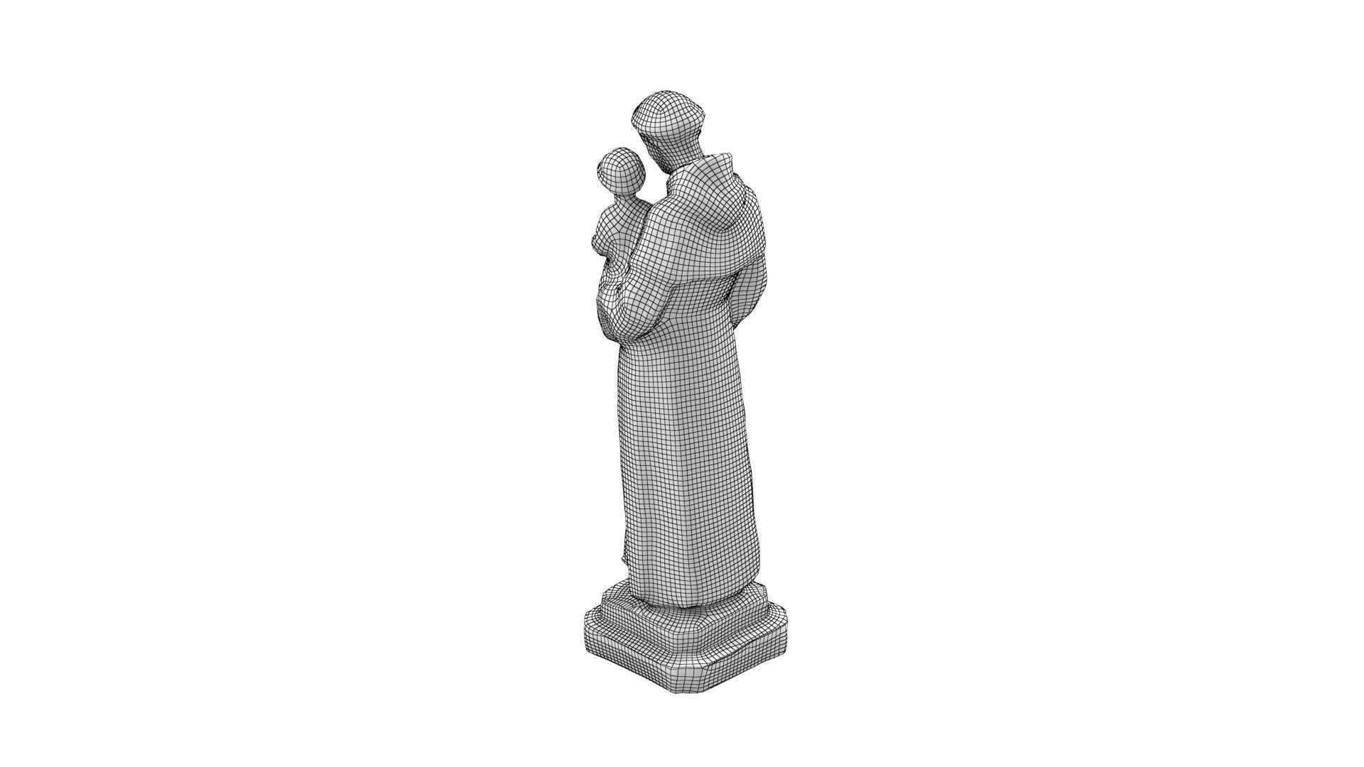 3D model Statue - Saint Anthony Carving VR / AR / low-poly | CGTrader
