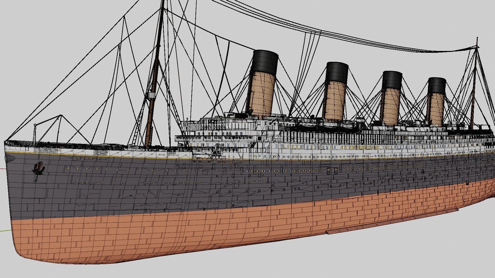RMS Titanic Cinematic Filming Model 3D model | CGTrader
