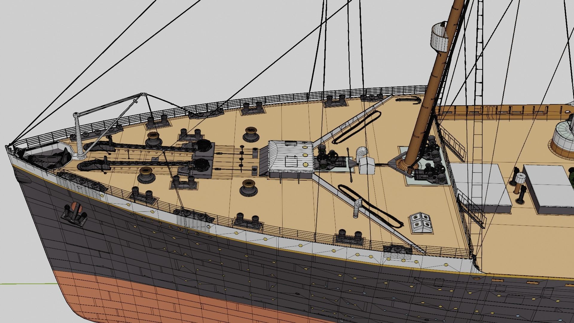 RMS Titanic Cinematic Filming Model 3D model | CGTrader
